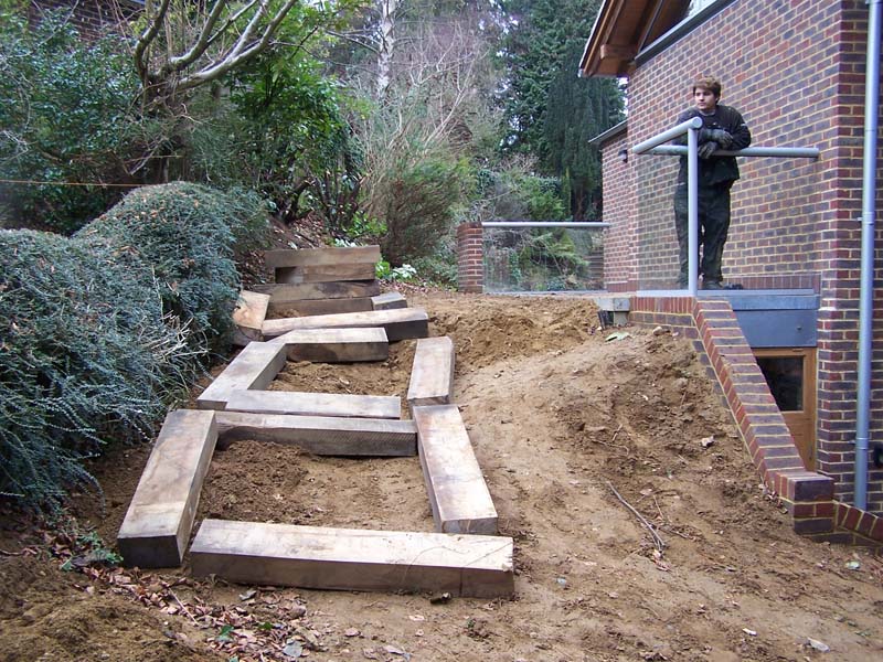 larch-wood-deck-incline5 | Andrews Landscaping | Guildford Landscaping